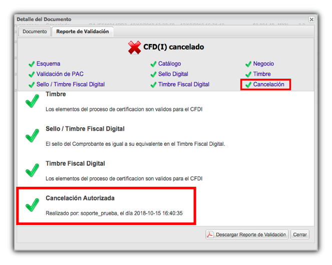 Validaciones efectuada... | Manuales