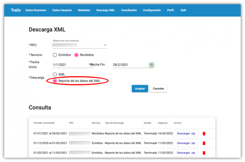 Tralix Match CFDI | Manuales