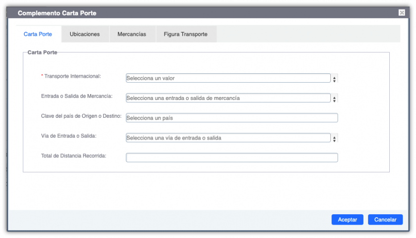 Complemento Carta Porte | Manuales
