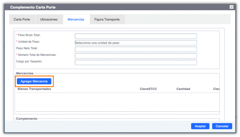 Complemento Carta Porte | Manuales